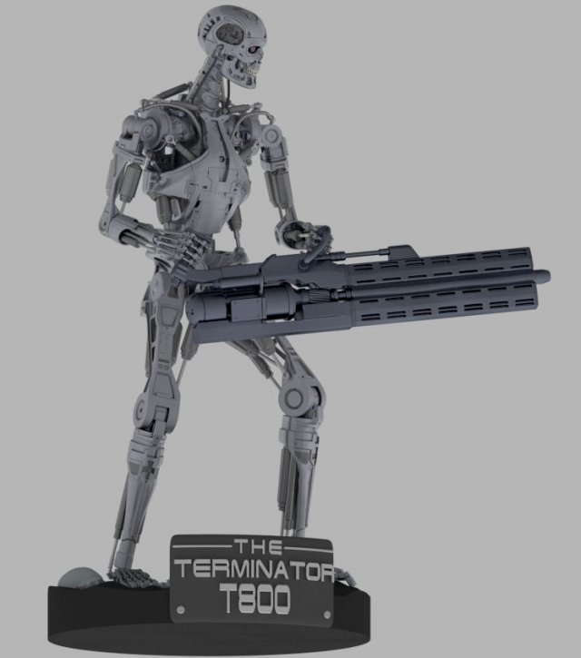 THE TERMINATOR T-800 3D Print Model in Monsters & Creatures 3DExport