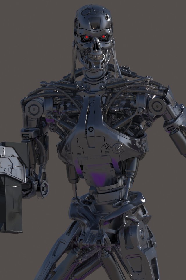 Terminator T800 Salvation Endoskeleton 3D Model in Robot 3DExport
