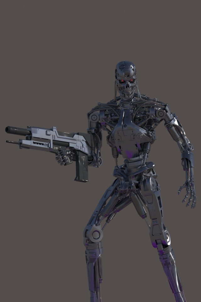 Terminator T800 Salvation Endoskeleton 3D Model in Robot 3DExport
