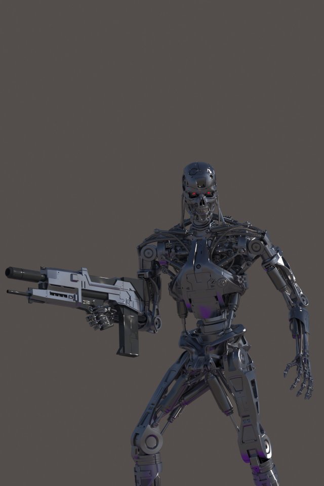 Terminator T800 Salvation Endoskeleton 3D Model in Robot 3DExport