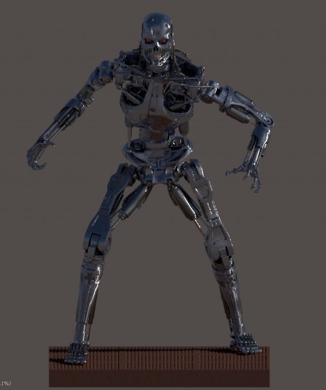 Terminator T-800 Endoskeleton T1 V4 3D Print Model in Monsters ...