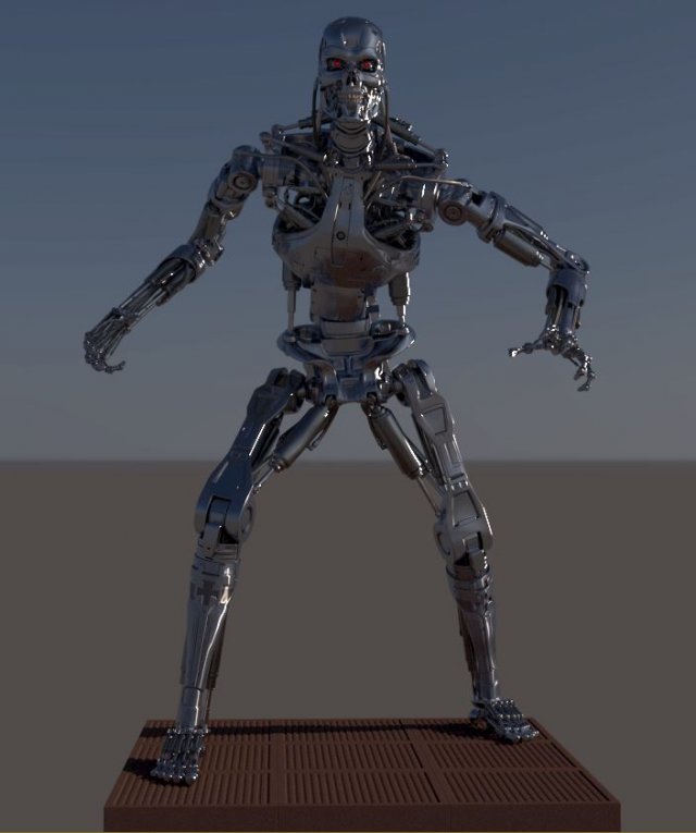 Terminator T-800 Endoskeleton T1 V4 3D Print Model in Monsters ...