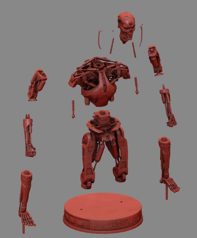 T-800 Terminator High Detal 3D Print Model in Monsters & Creatures 3DExport