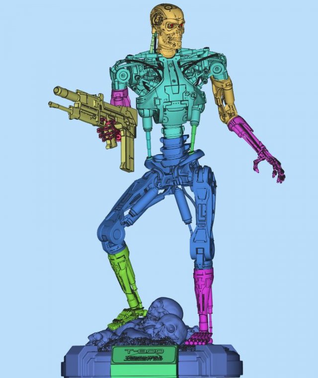 T-800 Terminator 2 Judgment Day V2 High Detal 3D Print Model in ...