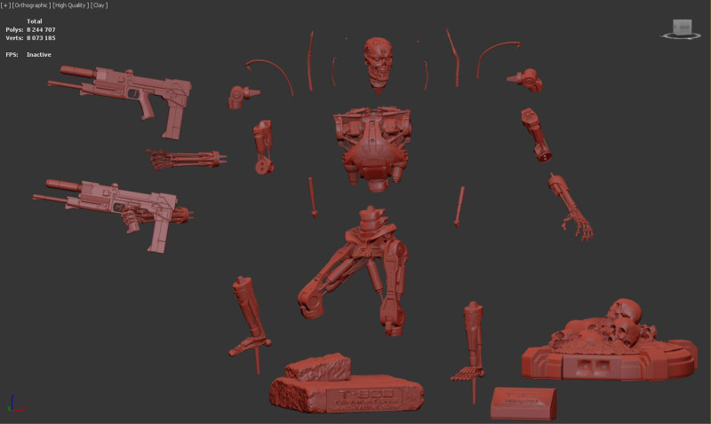 T-800 Terminator 2 Judgment Day V3 3D Print Model in Monsters ...