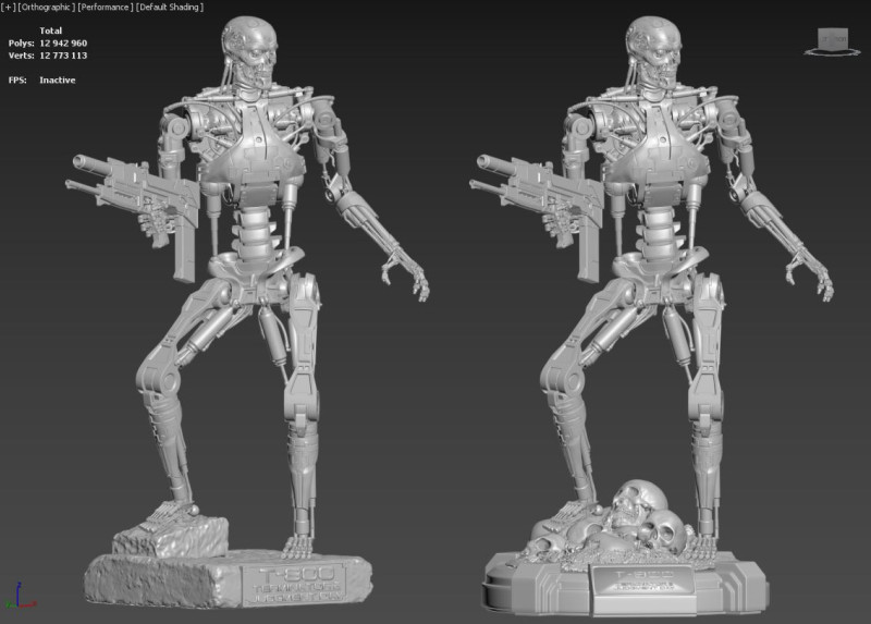 T-800 Terminator 2 Judgment Day V3 3D Print Model in Monsters ...