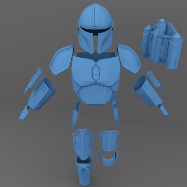the mandalorian beskar armor - for 3d print real scale 3D Print Model ...