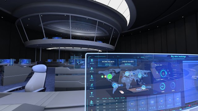 Control center control room 3D Model in Hall 3DExport