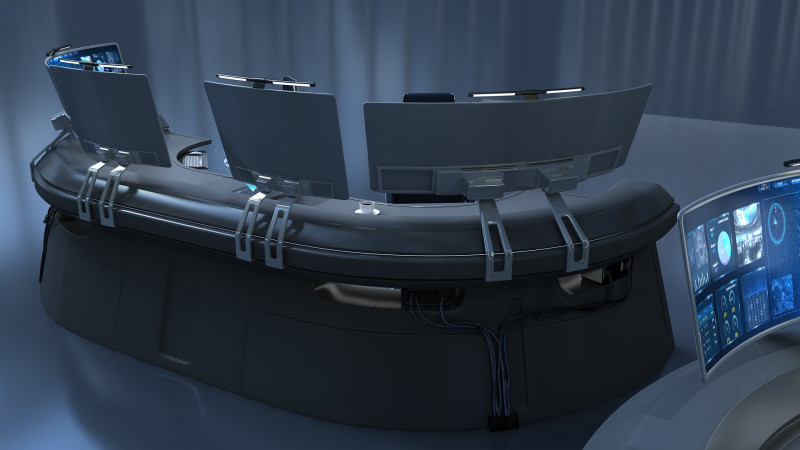 Future desk Lab Table 3D Model in Exhibit 3DExport