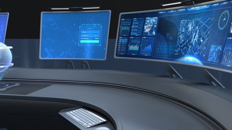 Future desk Lab Table 3D Model in Exhibit 3DExport