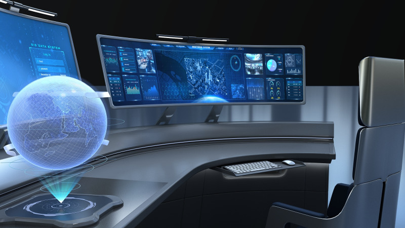 Future desk Lab Table 3D Model in Exhibit 3DExport