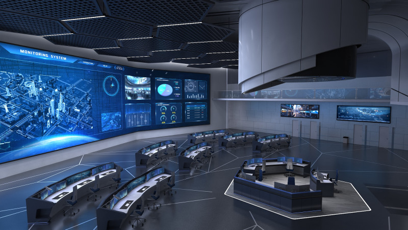 Monitoring room command center 3D Model in Hall 3DExport