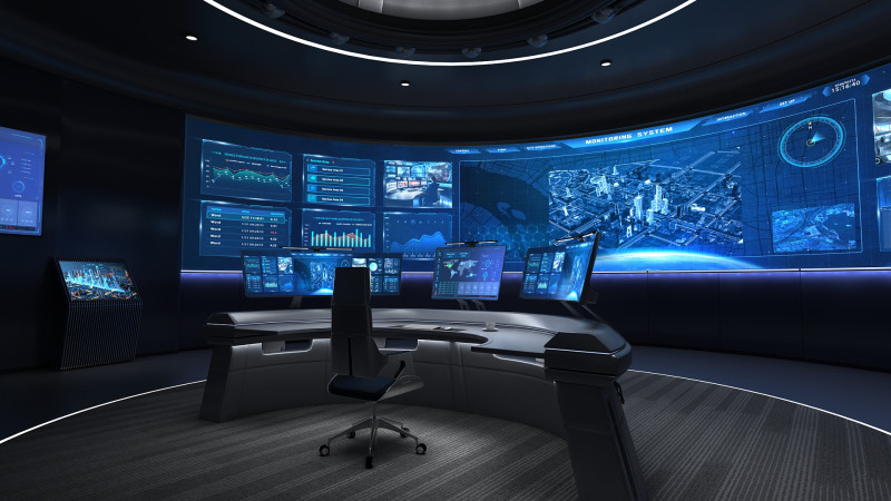 Small control room 3D Model in Exhibit 3DExport