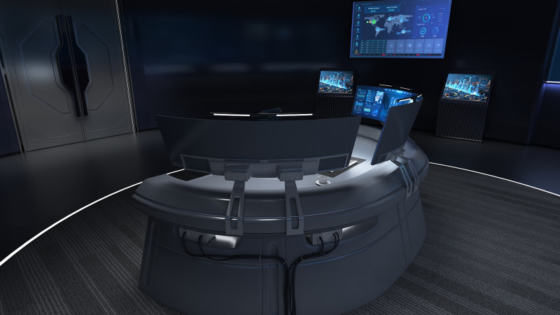 Small control room 3D Model in Exhibit 3DExport