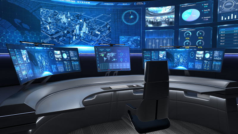 Small control room 3D Model in Exhibit 3DExport