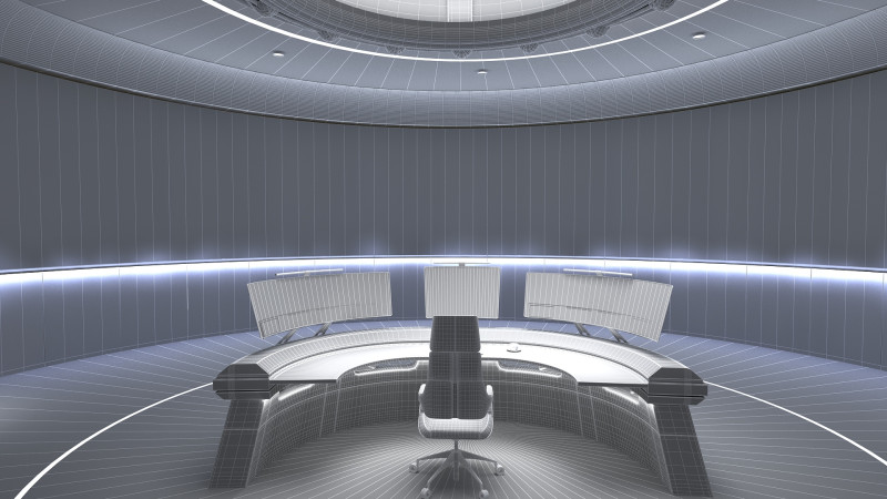 Small control room 3D Model in Exhibit 3DExport