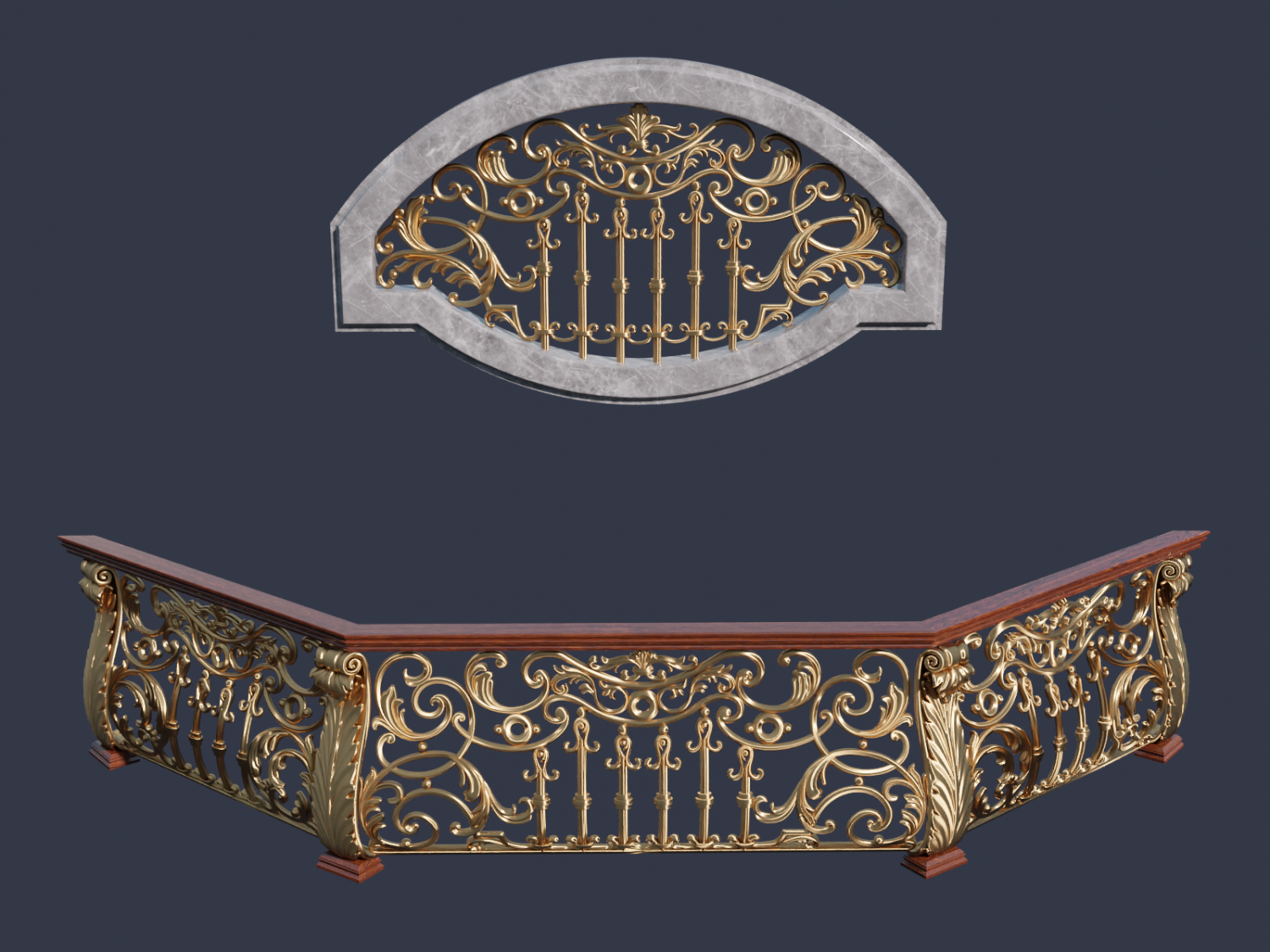 Forged railings Modelados 3D in Varios 3DExport