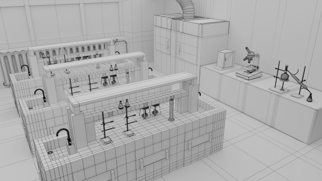 laboratory 3D Model in Office 3DExport