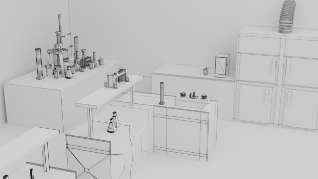 laboratory 3D Model in Office 3DExport