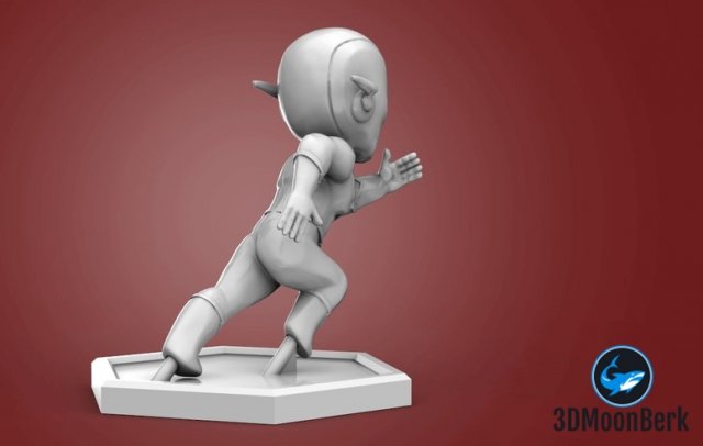 chibi flash 3D Print Model in Man 3DExport