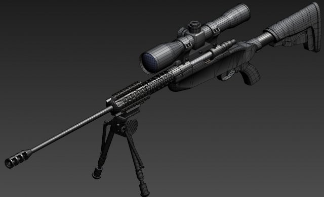 new iranian 762 mm rifle 3D Model in Rifle 3DExport