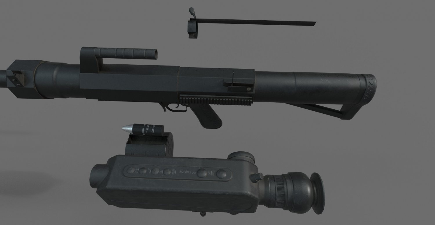 chinese automatic grenade launcher qlu-11 lg-5 CAD in 수류탄 발사기 3DExport