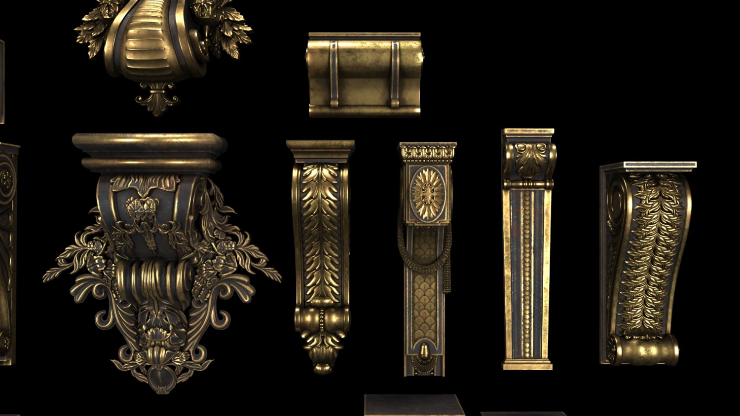 4k classical bracket 3D Models in Decoration 3DExport
