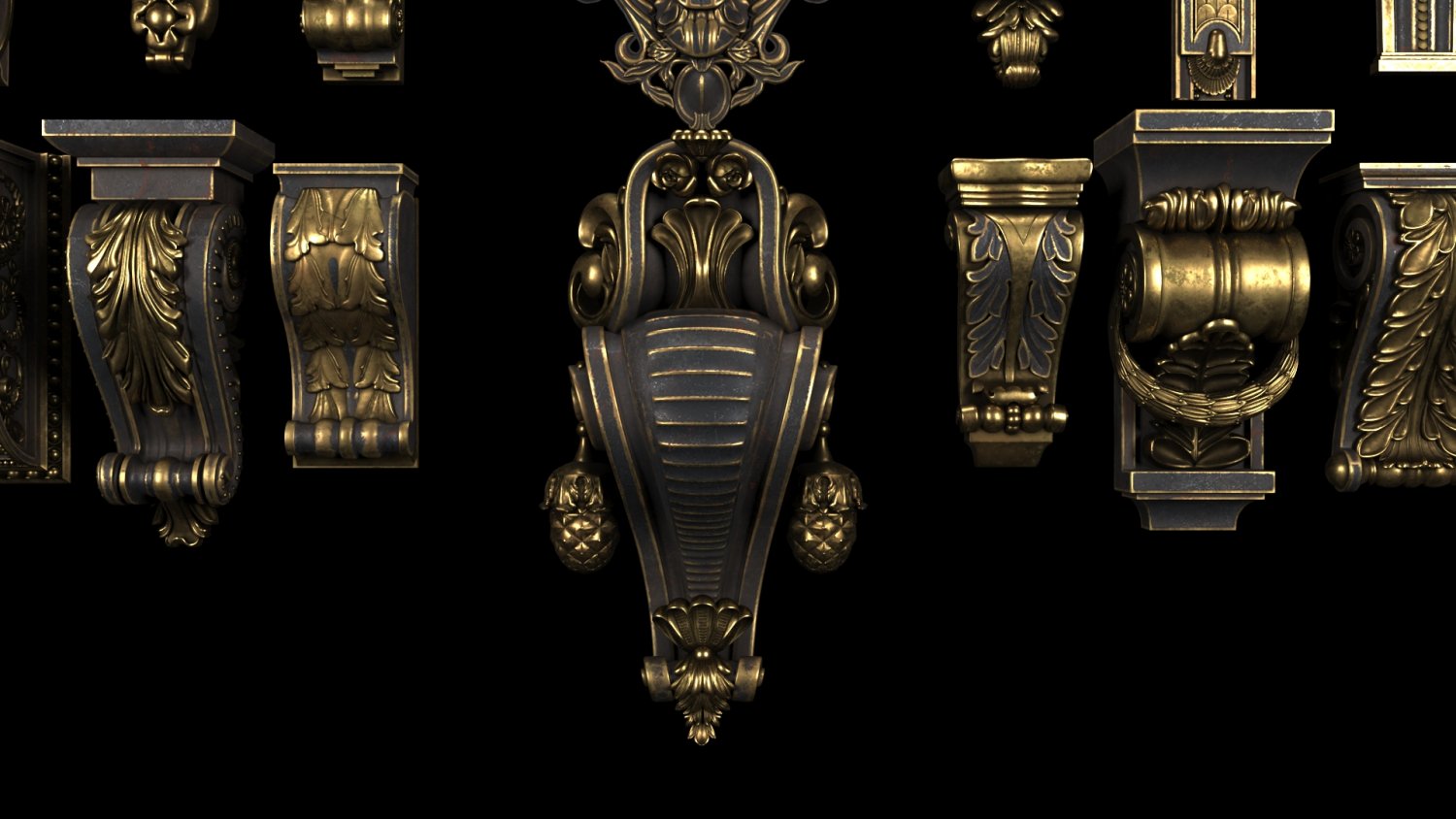 4k classical bracket 3D Models in Decoration 3DExport