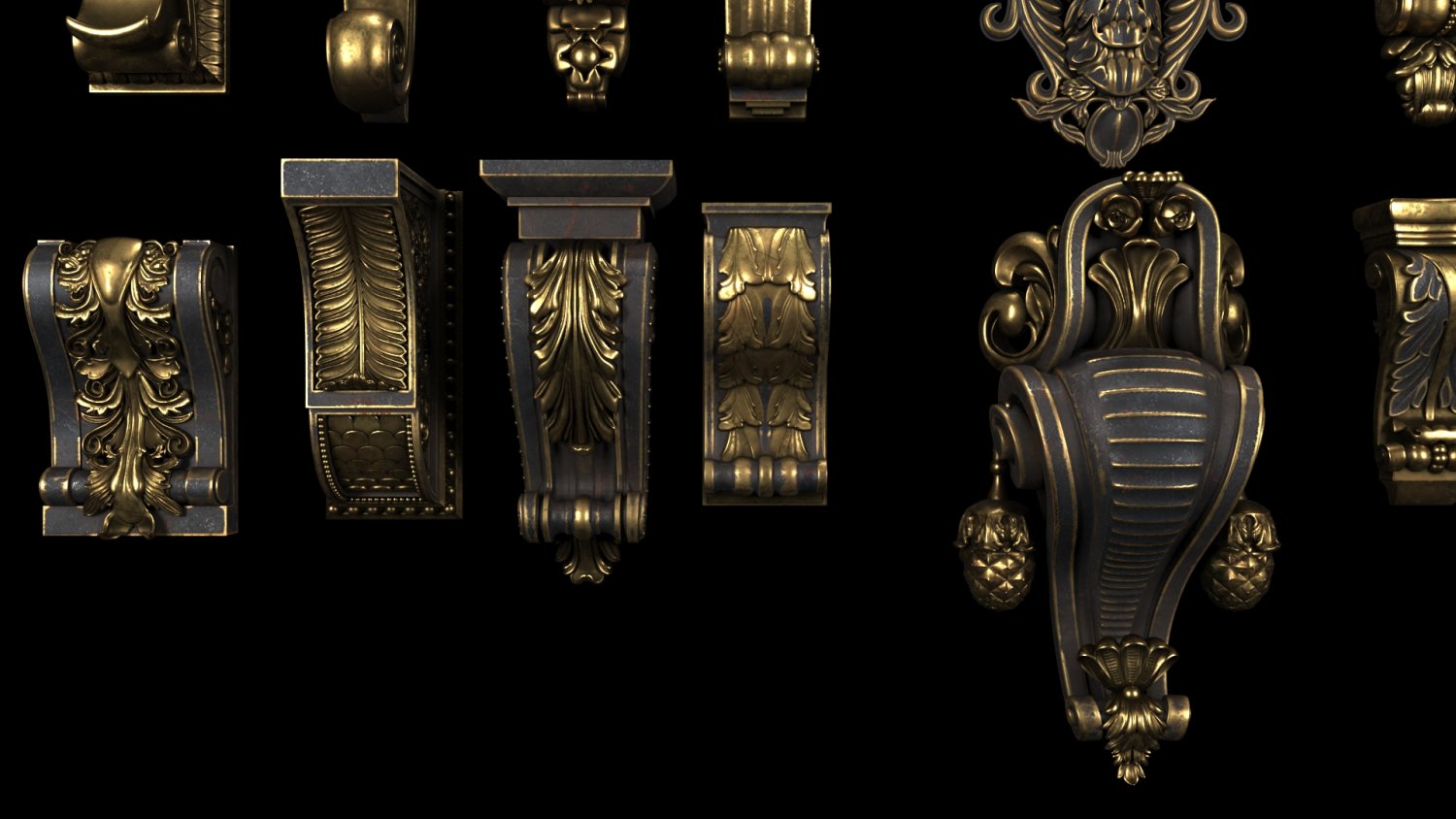 4k classical bracket 3D Models in Decoration 3DExport