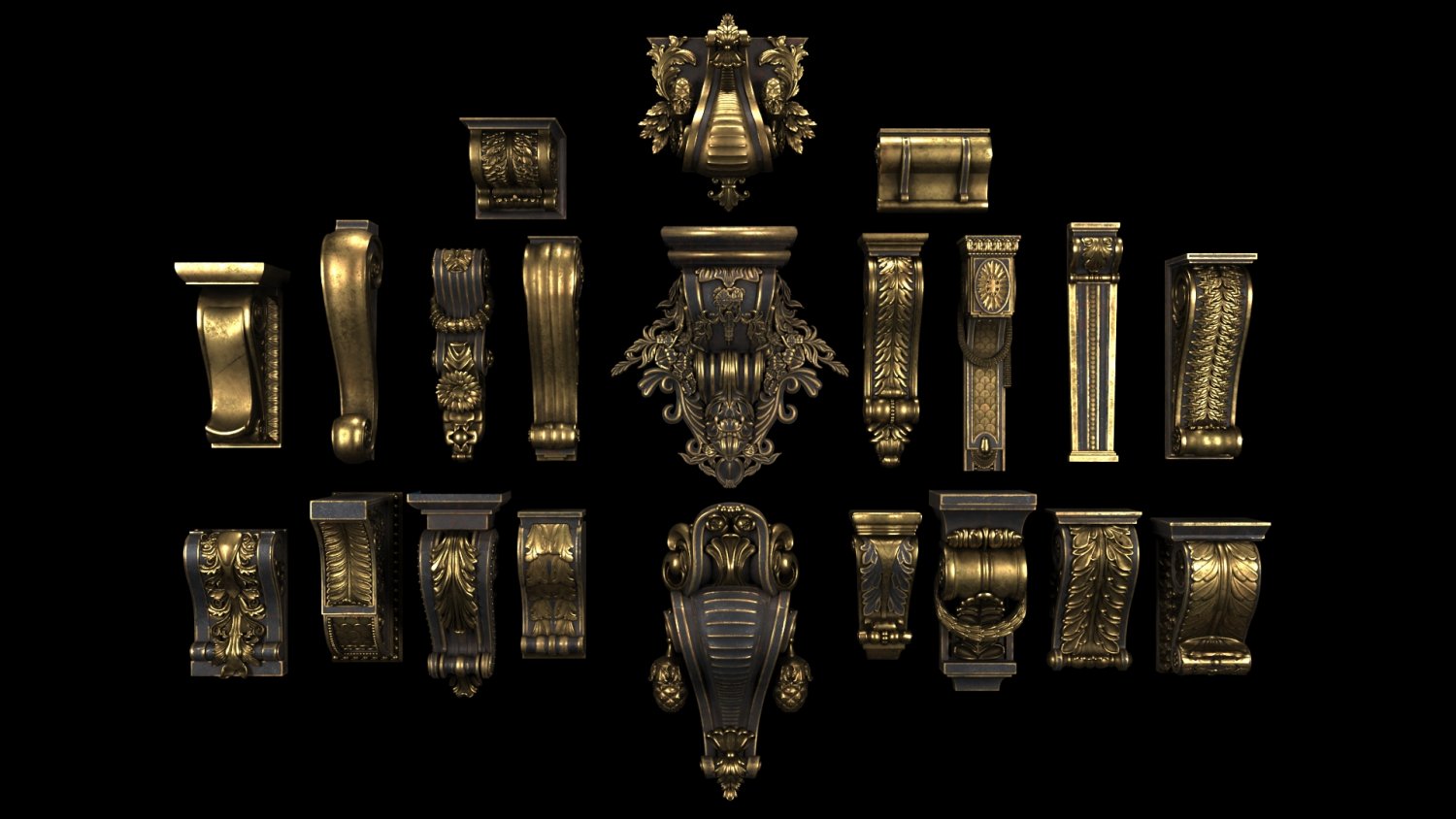 4k classical bracket 3D Models in Decoration 3DExport