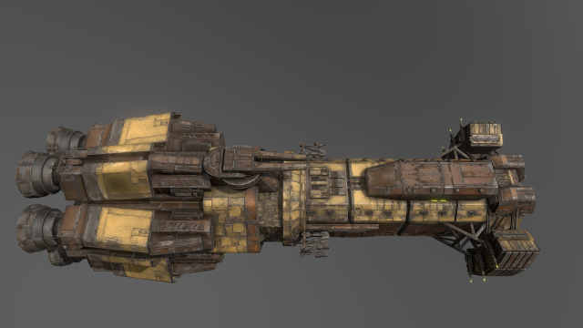 47TrumanClass 3D Model in Fantasy Spacecraft 3DExport