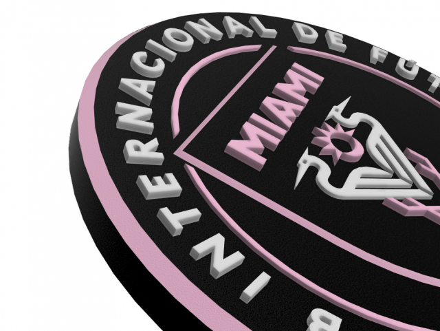Inter Miami CF Wall Emblem 3D Print Model in Signs and Logos 3DExport