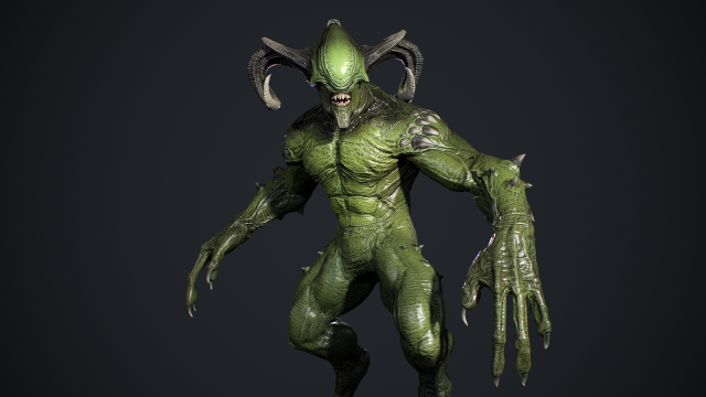 Faceless Demon 3D Model in Monster 3DExport