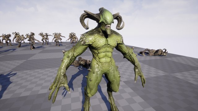 Faceless Demon 3D Model in Monster 3DExport