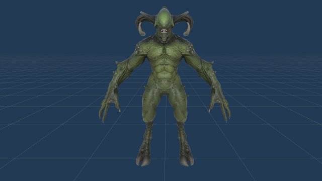 Faceless Demon 3D Model in Monster 3DExport