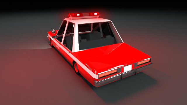 cartoon chevrolet caprice fire department low-poly 3D Model in Klasik ...