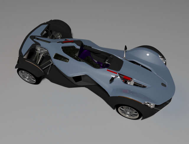 BAC MONO 3D Model in Racing 3DExport