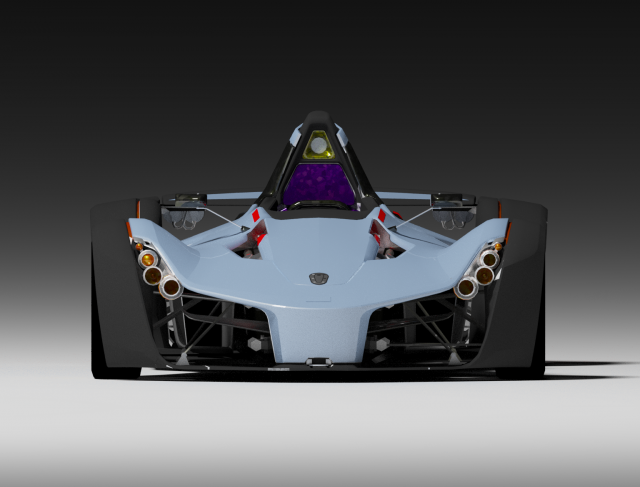 BAC MONO 3D Model in Racing 3DExport
