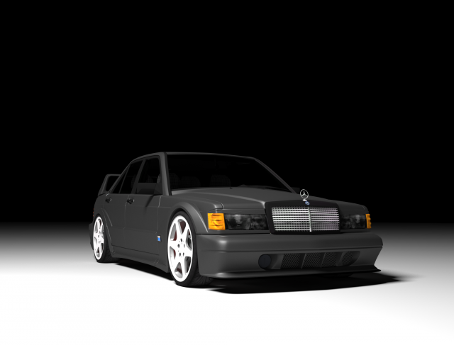 Mercedes Benz 190E 25-16 3D Model in Racing 3DExport