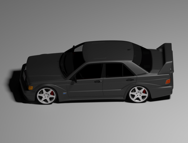 Mercedes Benz 190E 25-16 3D Model in Racing 3DExport