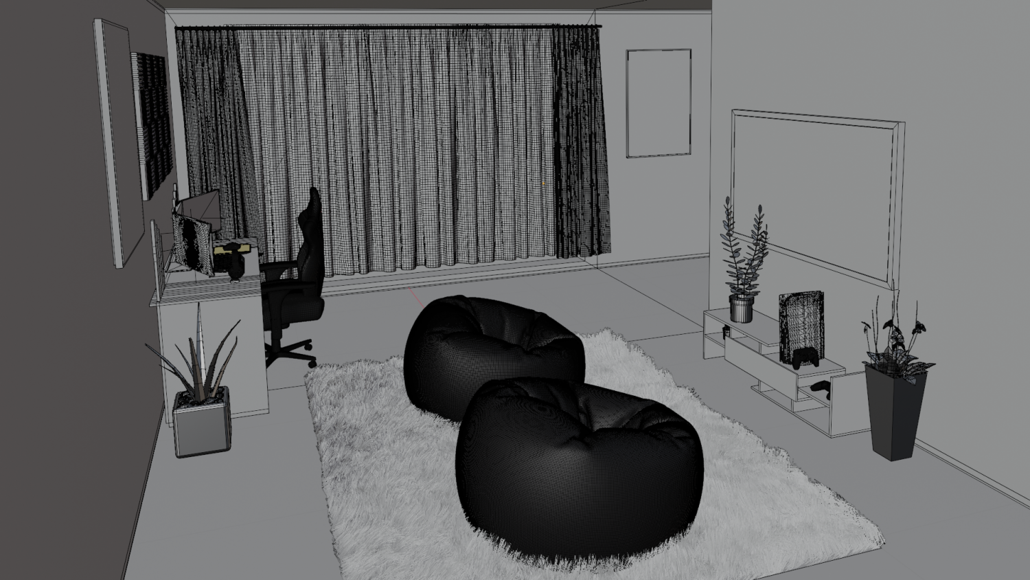 3d gaming room 3D Model in Living Room 3DExport