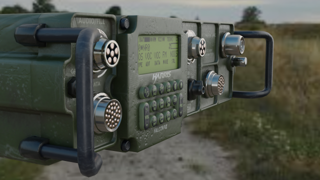 harris rf-5800h-mp falcon ii 3D Model in Audio 3DExport