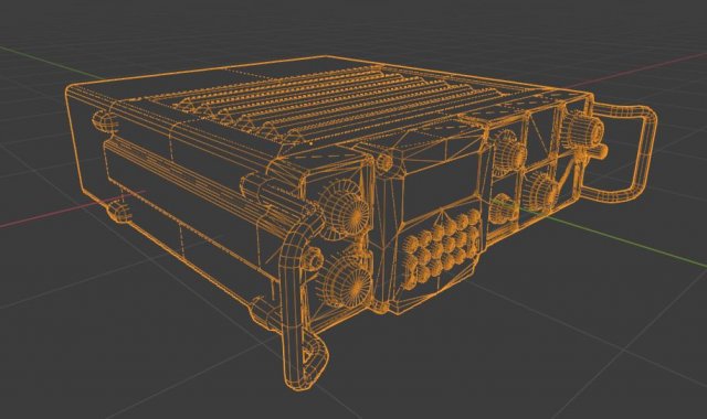 harris rf-5800h-mp falcon ii 3D Model in Audio 3DExport