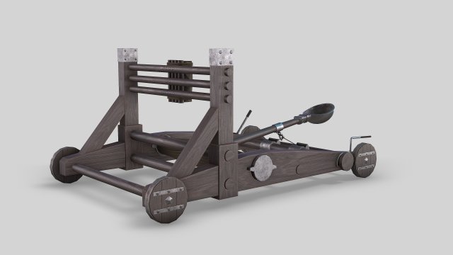 medieval ballista and catapult 3D Model in Artillery 3DExport