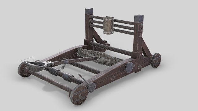 medieval ballista and catapult 3D Model in Artillery 3DExport