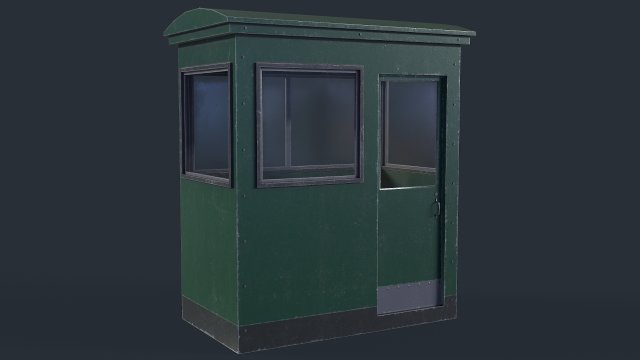 Checkpoint Security Booth 3D Model in Buildings 3DExport