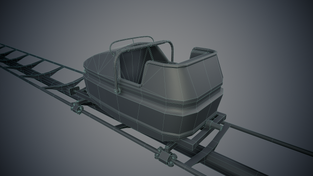 Roller Coaster Cart 3D Model in Wagon 3DExport