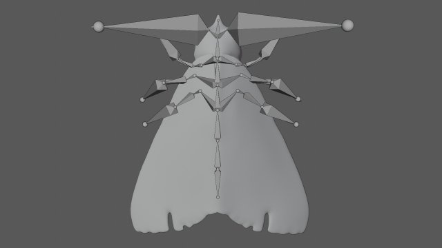 rigged moth lunar moth 3D Model in Insects 3DExport