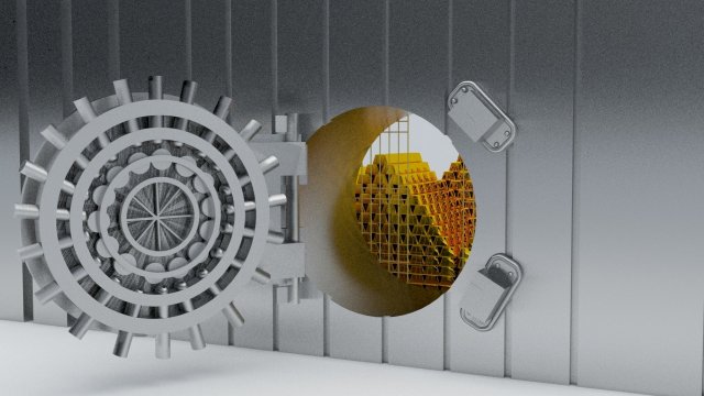 bank vault open 3D Model in Store Spaces 3DExport