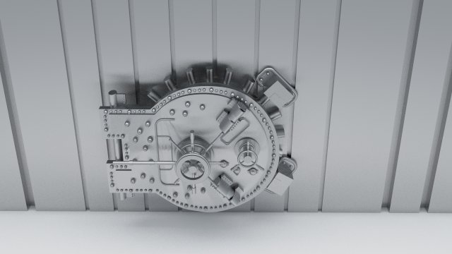 bank vault open 3D Model in Store Spaces 3DExport
